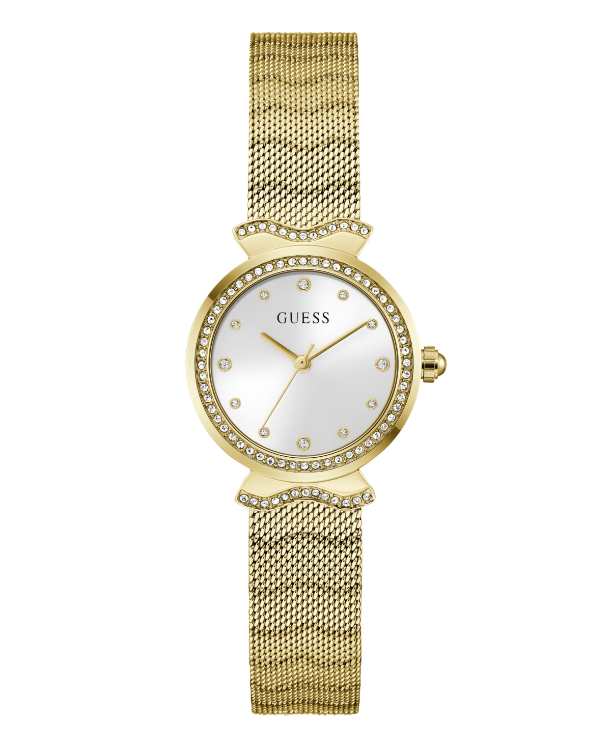Click here for Guess Womens Analog Gold-Tone Steel Mesh Watch  28... prices