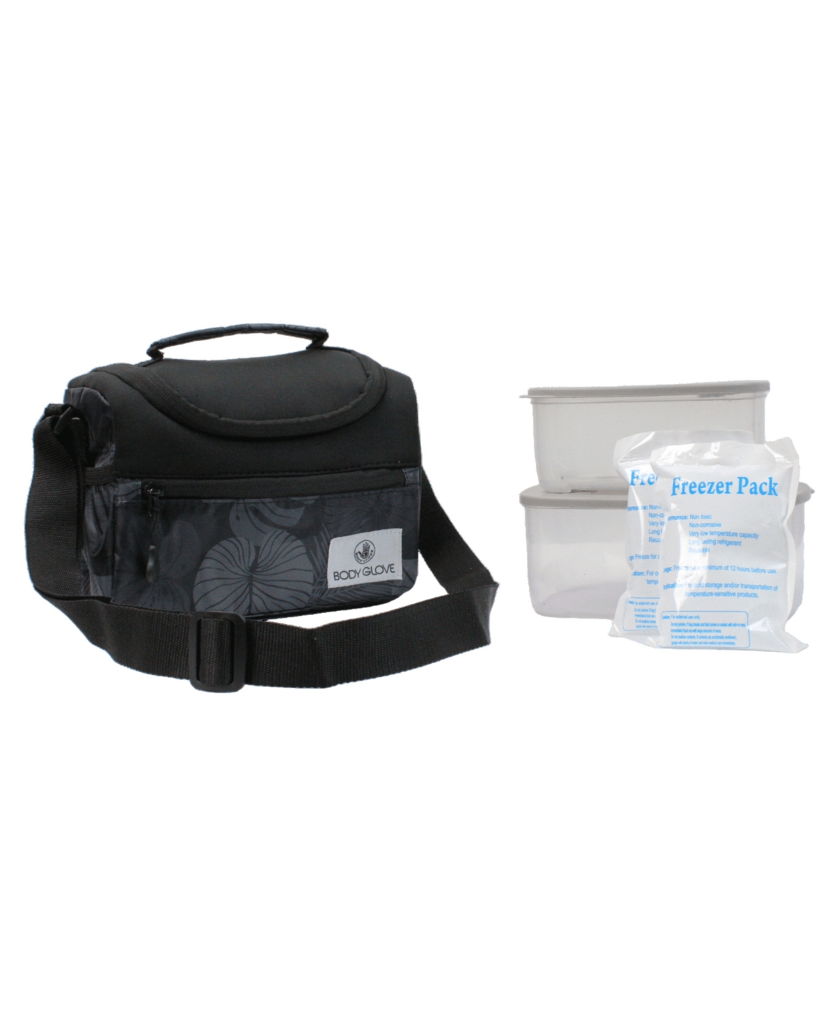 Click here for Longlat Zip Top Lunch Tote - Black prices