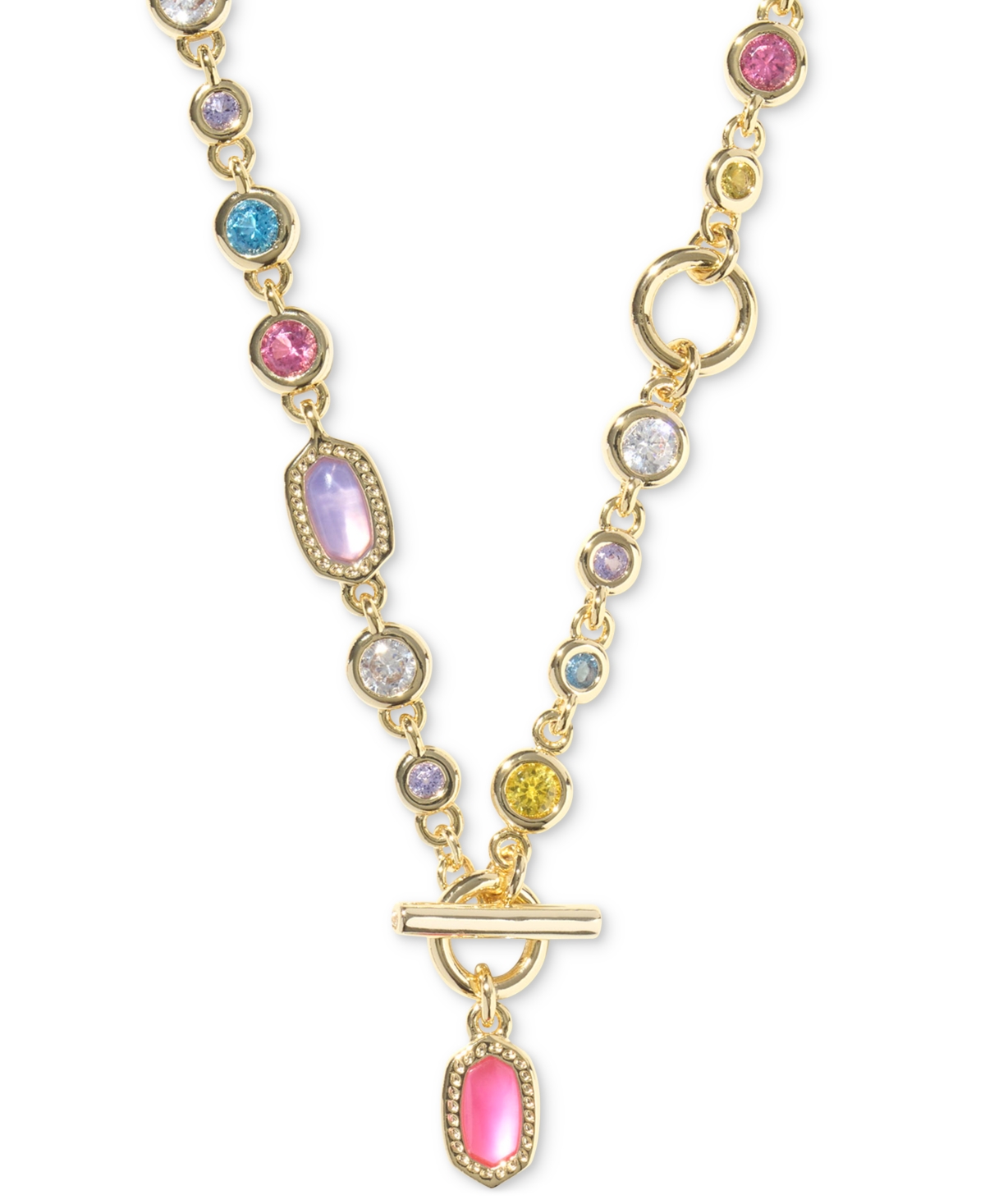 Click here for Kendra Scott 14k Gold-Plated Mixed Stone 19-2/5 Co... prices