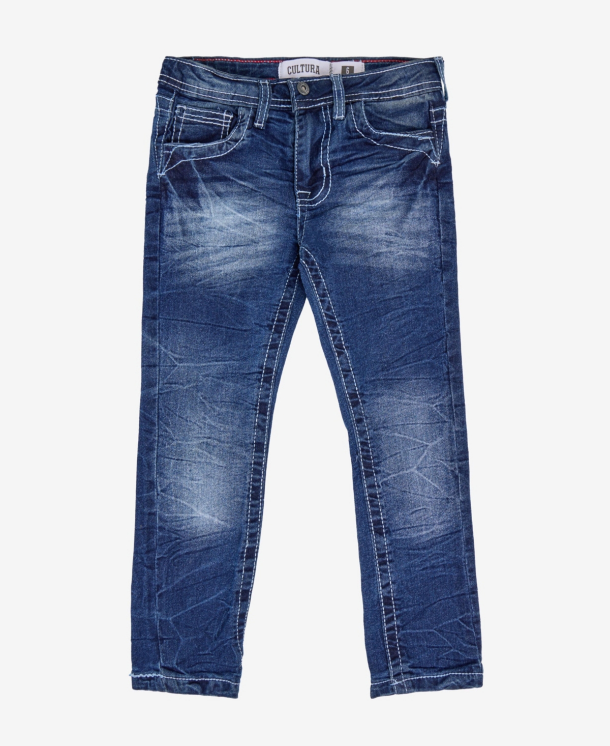 Click here for Little Boys Size 4-7 Saddle Stitch Stretch Jeans -... prices