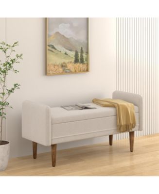 Teddy Velvet Storage Stool with Ample Capacity - Macy's