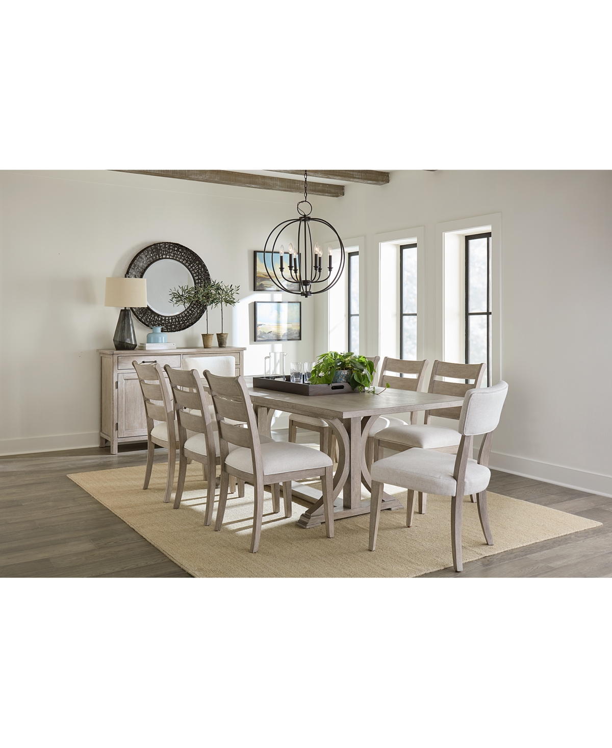 Click here for Sadie 9-Pc. Rectangular Dining Set (Table  6 Ladde... prices