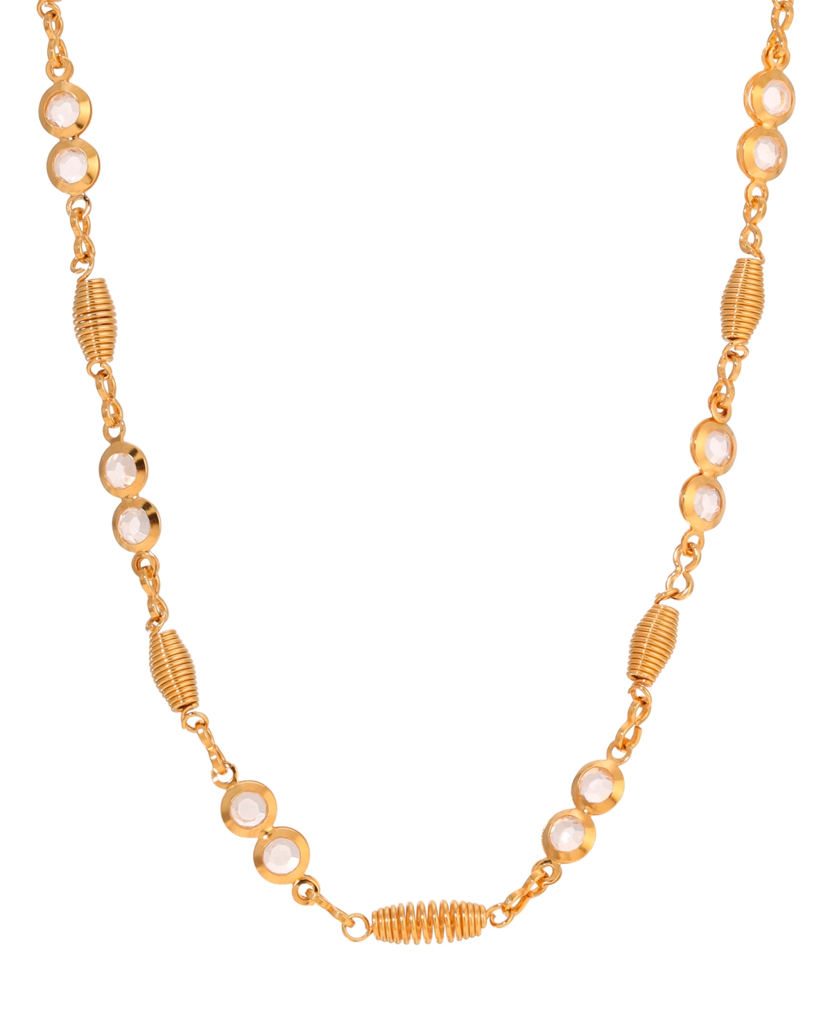 Click here for 2028 Crystal Station Chain Necklace - Yellow prices