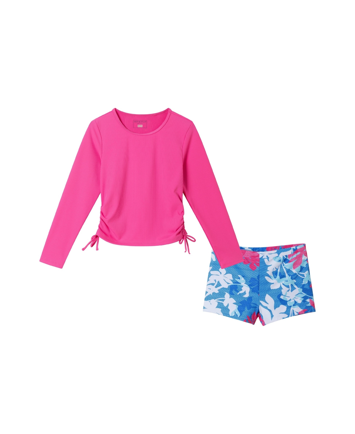 Click here for Toddler/Child Girls Pink Rashguard and Floral Prin... prices