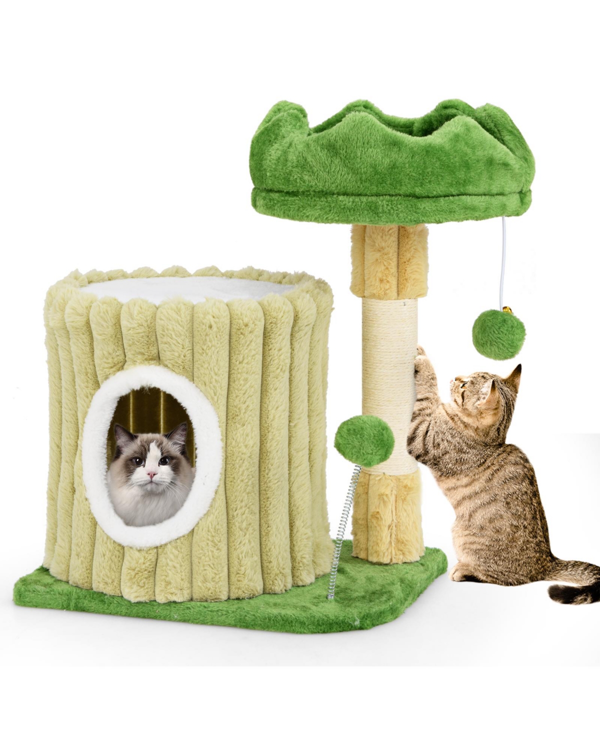 Click here for Cat Tree with Scratching Posts & Dangling Ball Fun... prices