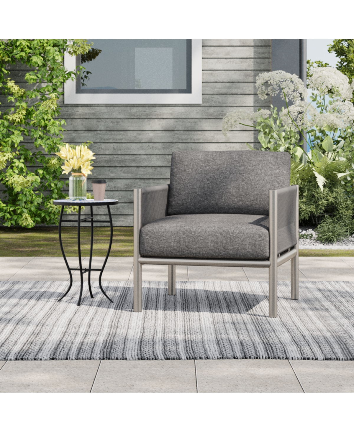 Click here for Streamdale Hargrove Club Chair - Silver+grey prices