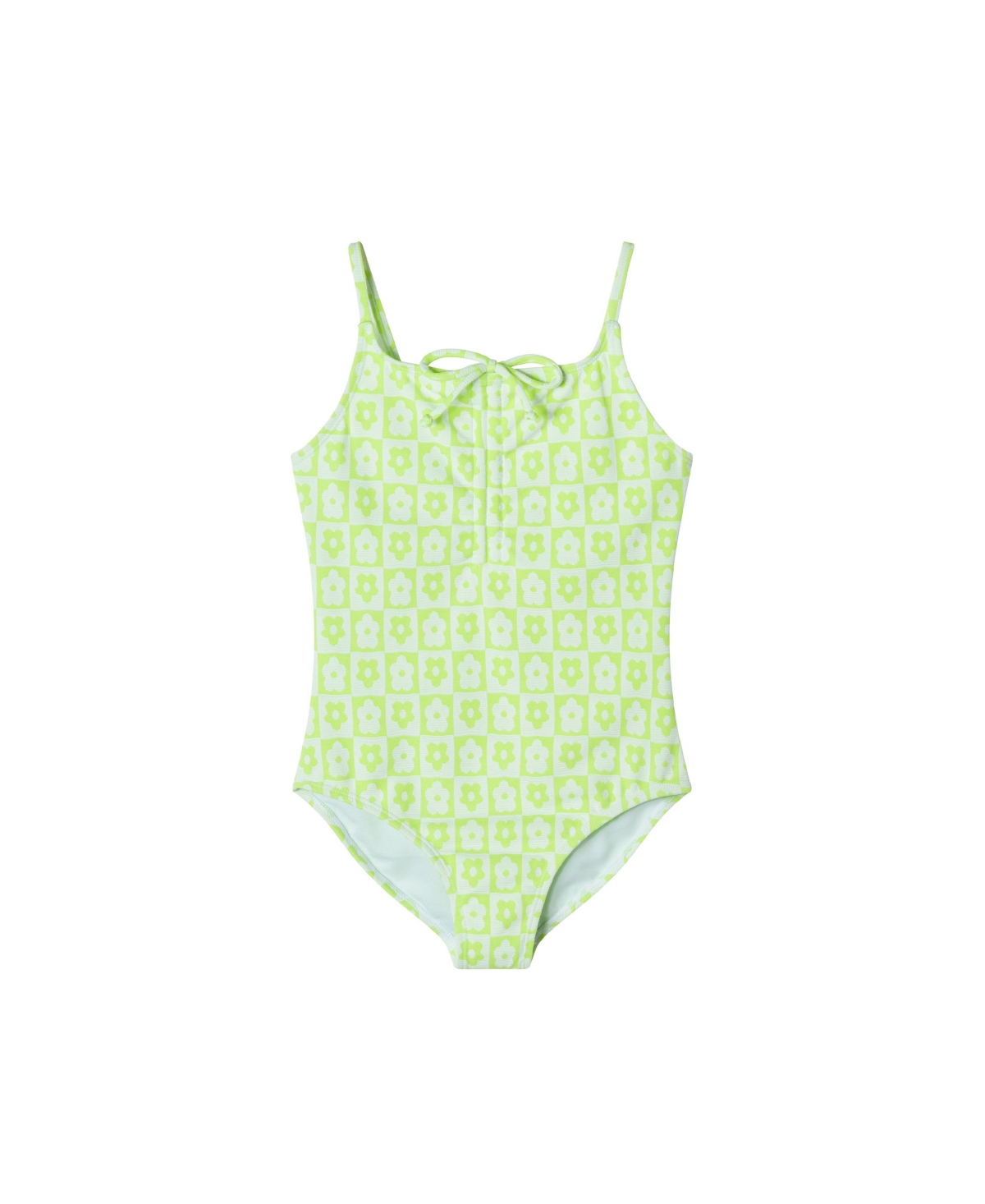 Click here for Toddler/Child Girls Floral Check Print Swimsuit -... prices