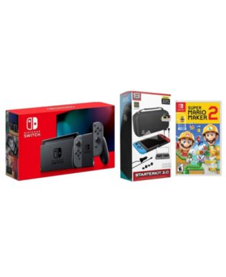 Nintendo Switch 32GB Console Gray Joy-Con Bundle with Surge 11-In-1 ...
