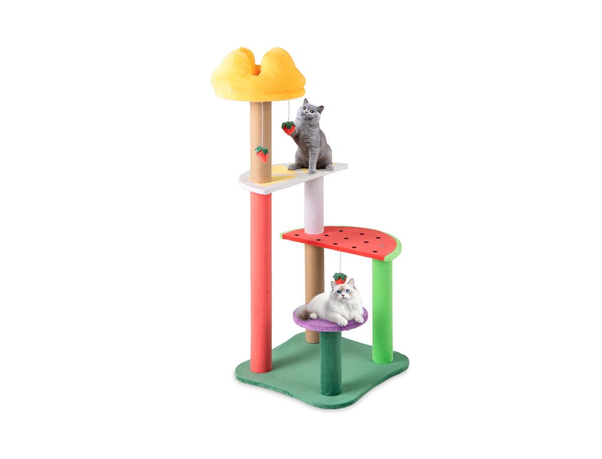 Click here for Multi-Level Cat Tree with Plush Padded Perch & Fru... prices