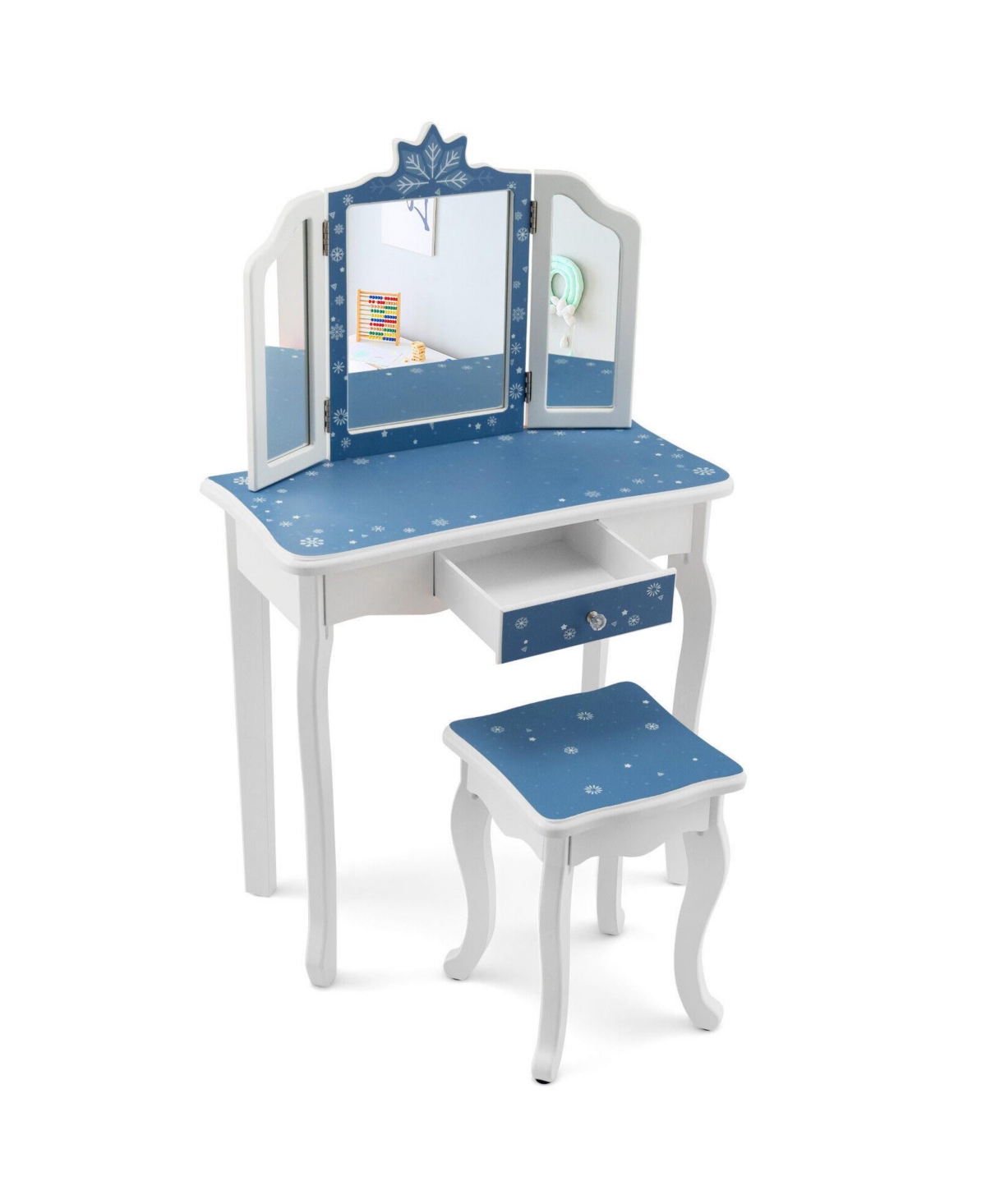 Click here for Princess Vanity Table and Chair Set with Tri-Foldi... prices