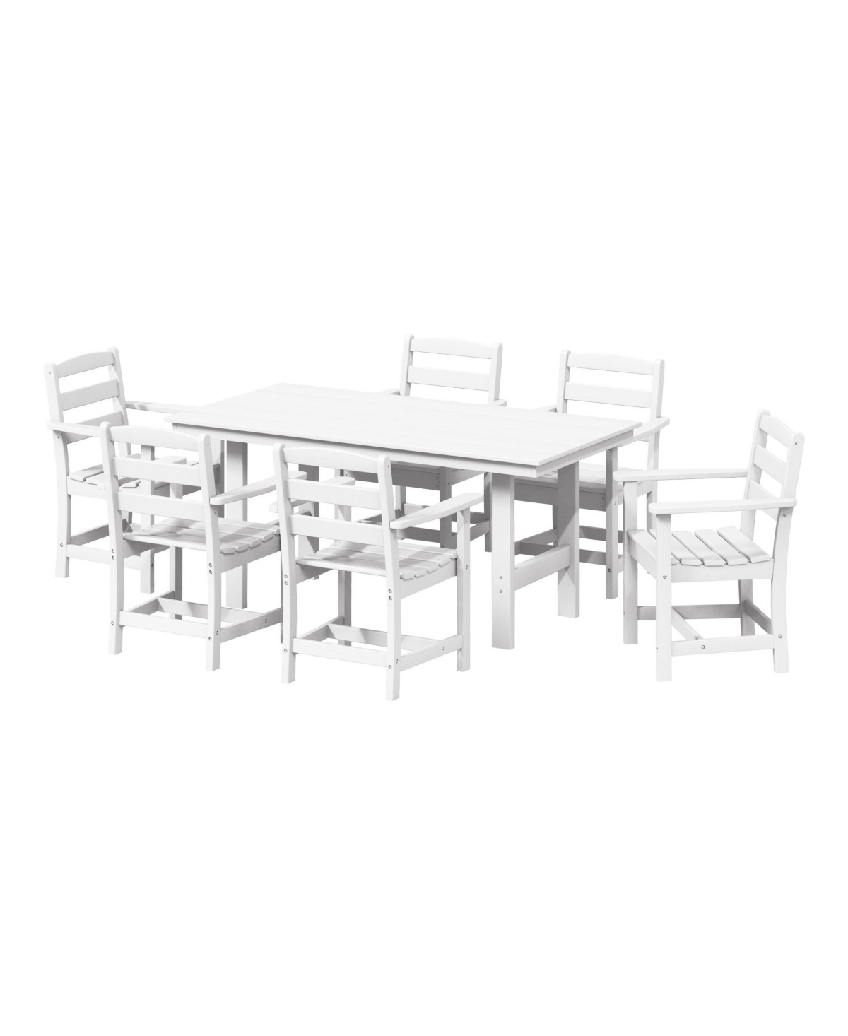 Click here for 7-Piece Hdpe Outdoor Rectangular Patio Dining Tabl... prices