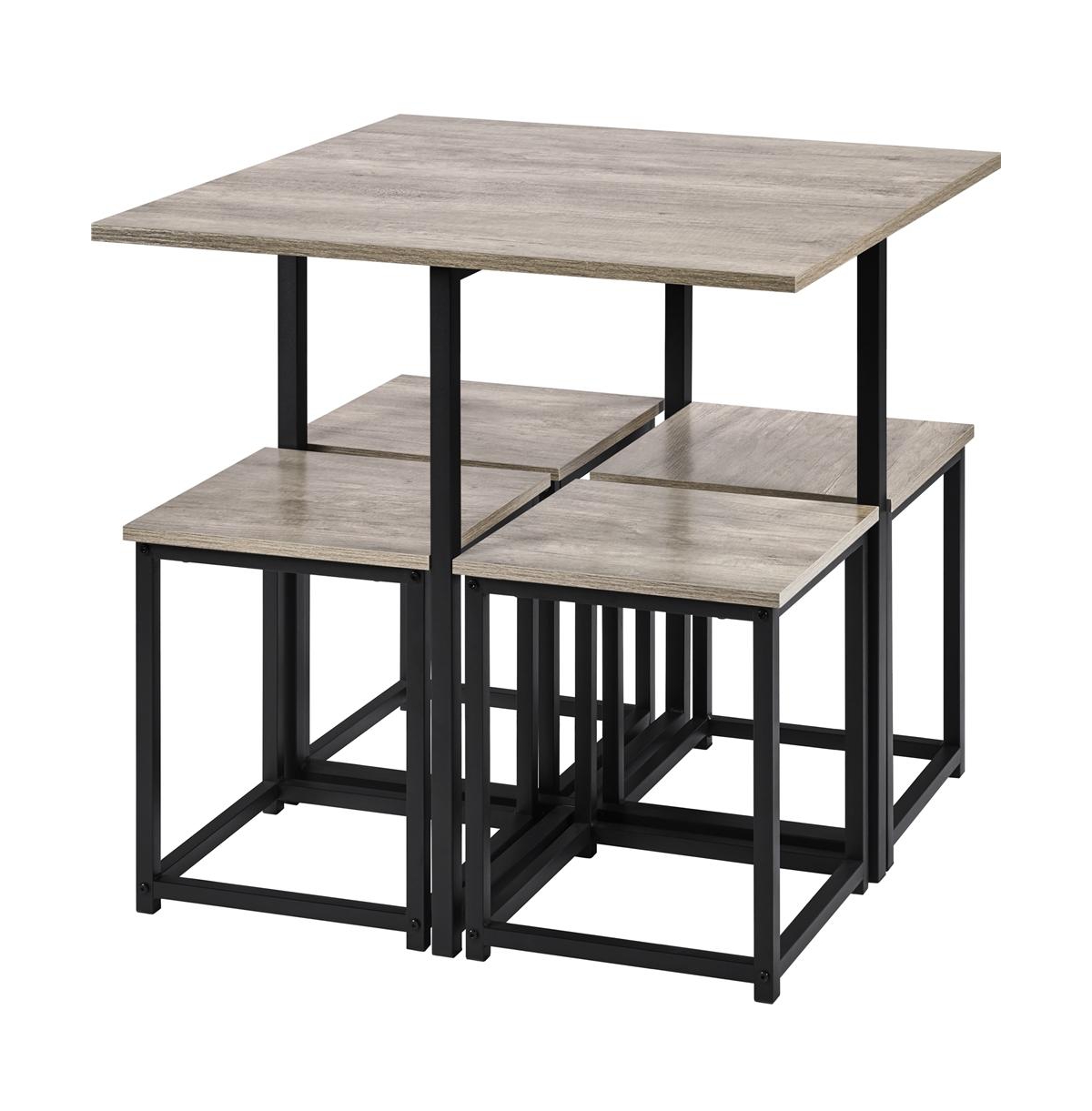 Click here for Yaheetech Industrial 5-Piece Dining Room Set with... prices