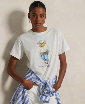 Polo Ralph Lauren Women's Polo Bear Cotton Jersey Tee - Macy's Polo Ralph Lauren Women's Polo Bear Cotton Jersey Tee - Macy's