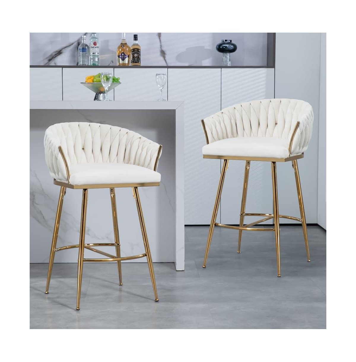 Click here for 26 Inch Velvet Counter Height Bar Stools with Hand... prices