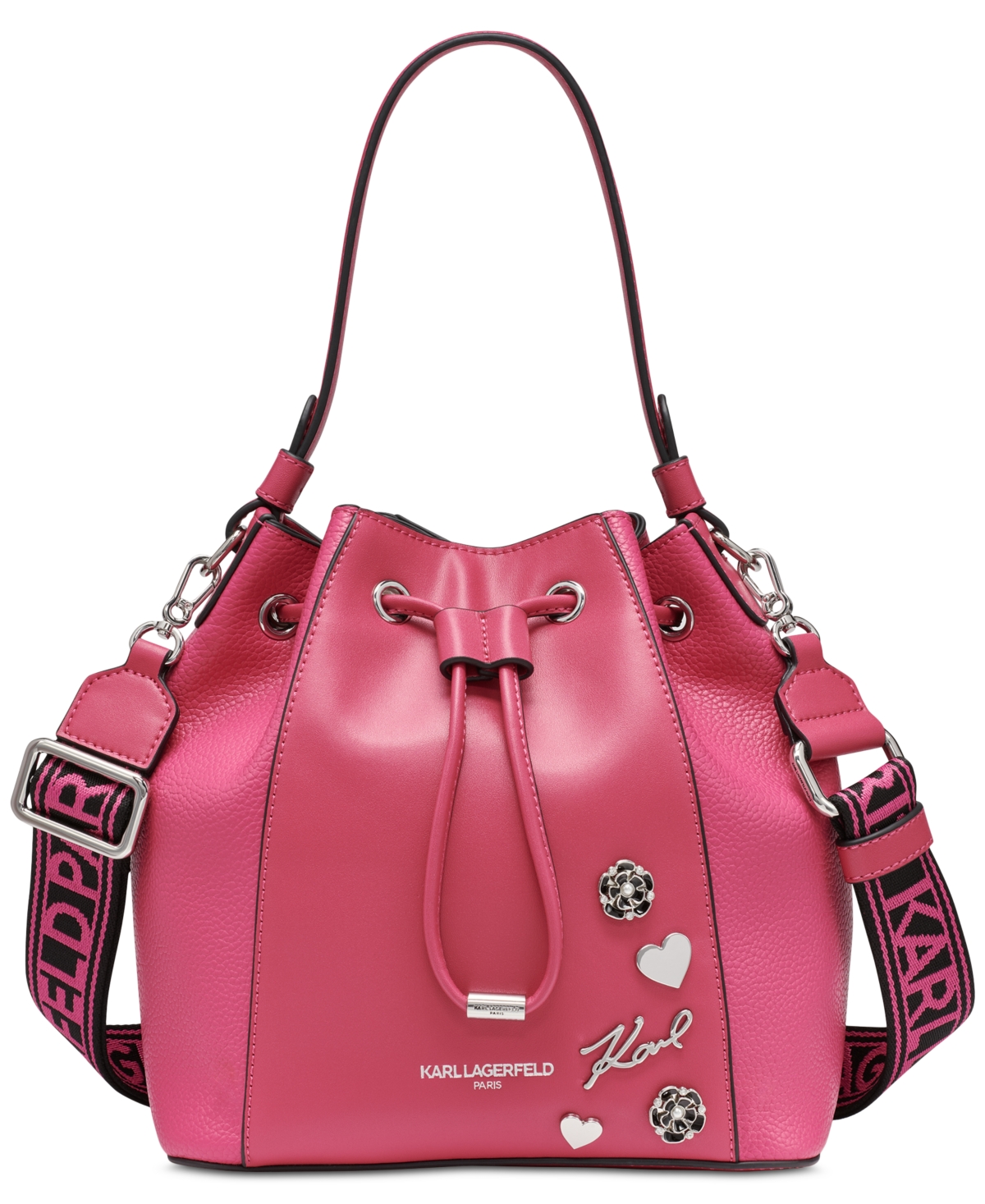 Click here for Karl Lagerfeld Paris Adele Bucket Bag - Fuschia prices