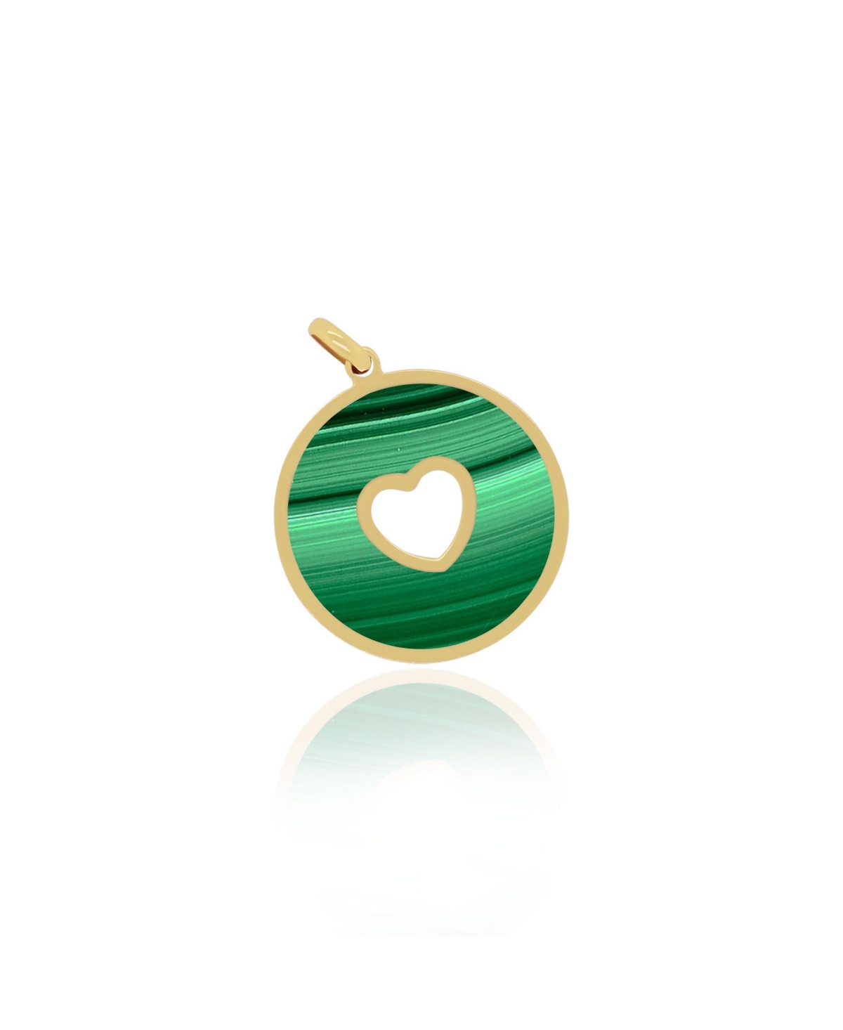 Click here for The Lovery Malachite Donut Heart Charm 14K Gold -... prices