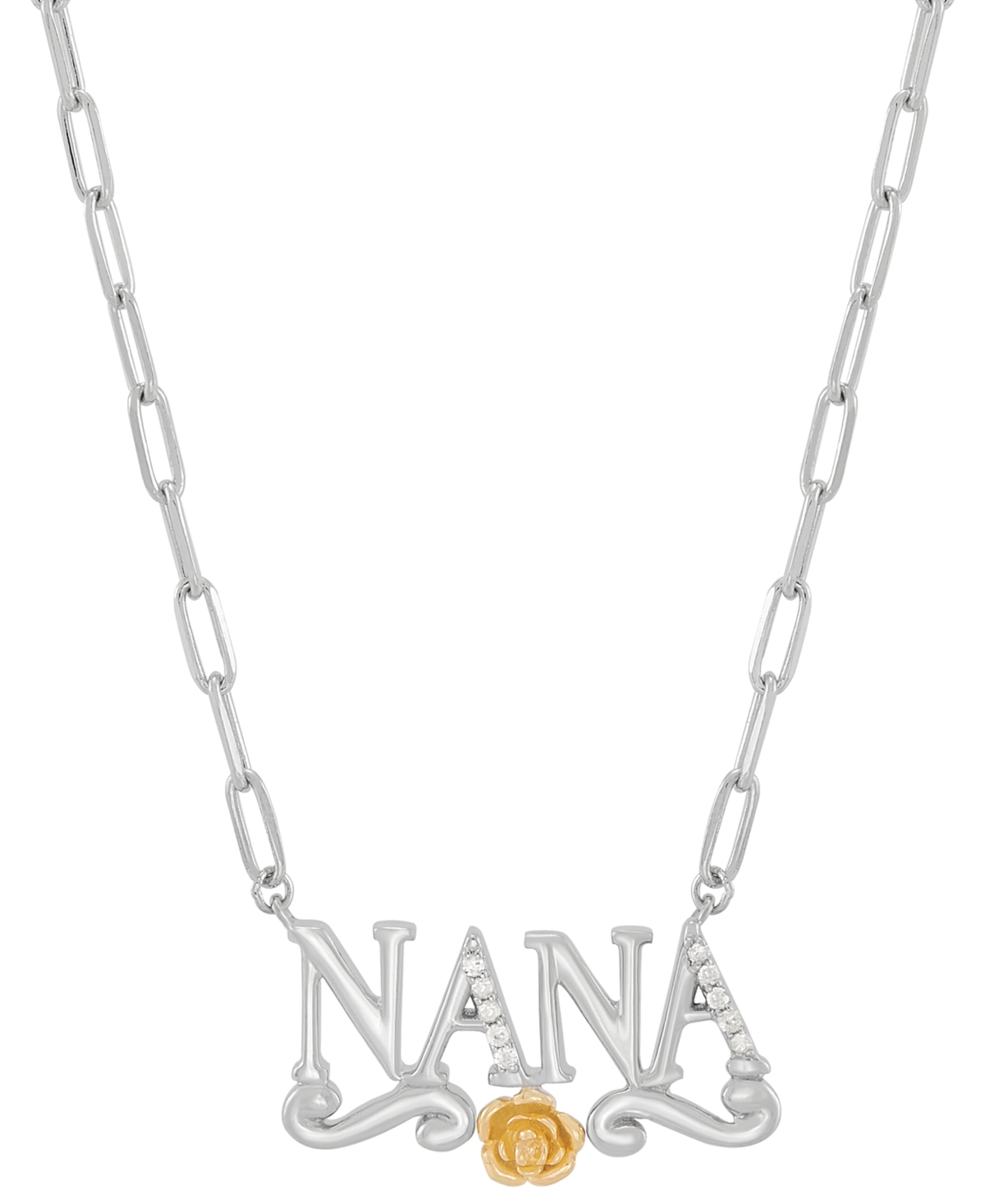 Click here for Diamond Accent Nana 18 Pendant Necklace in Sterlin... prices