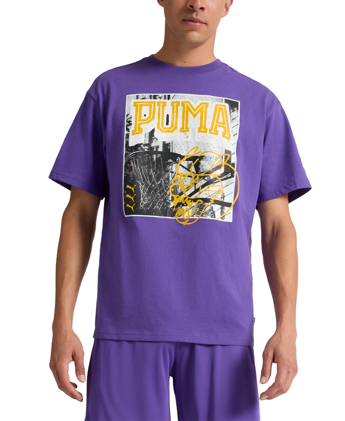 Click here for Puma Mens Hoops Energy Regular-Fit Logo Graphic T-... prices