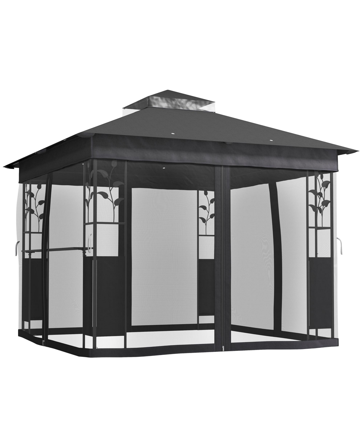 Click here for Outsunny 10 x 10 Outdoor Gazebo with Shelf and Net... prices