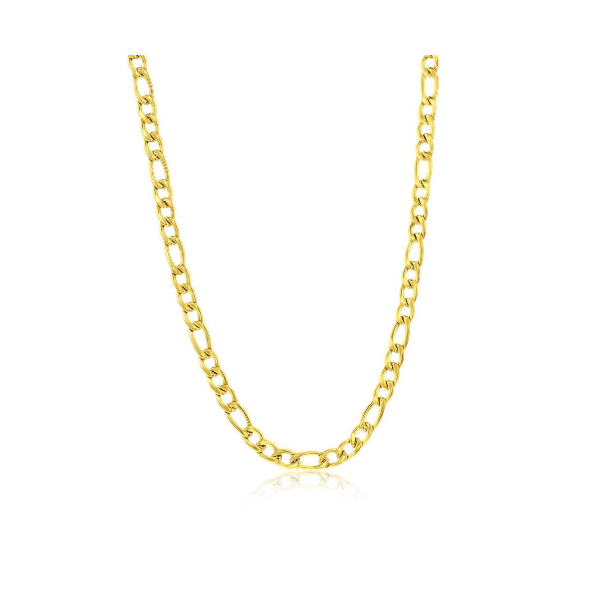 Click here for Stainless Steel  4mm Figaro Chain - Gold prices
