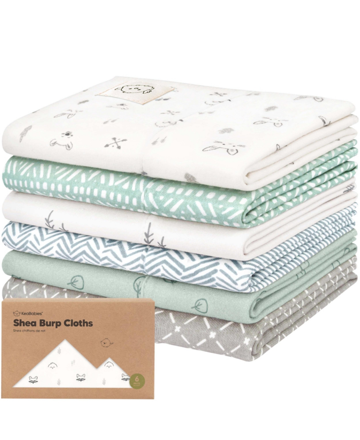 Click here for KeaBabies 6pk Shea Baby Burp Cloths for Baby Boys... prices