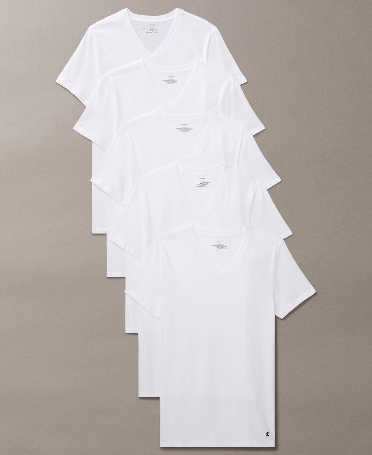 Click here for Calvin Klein Mens 5-Pack Cotton Classics V-Neck T-... prices