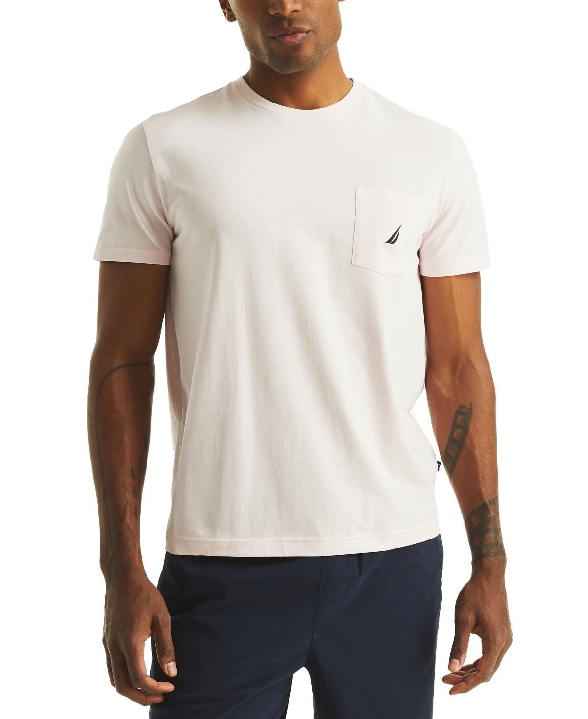Click here for Nautica Mens Classic-Fit Solid Crew Neck Pocket T-... prices