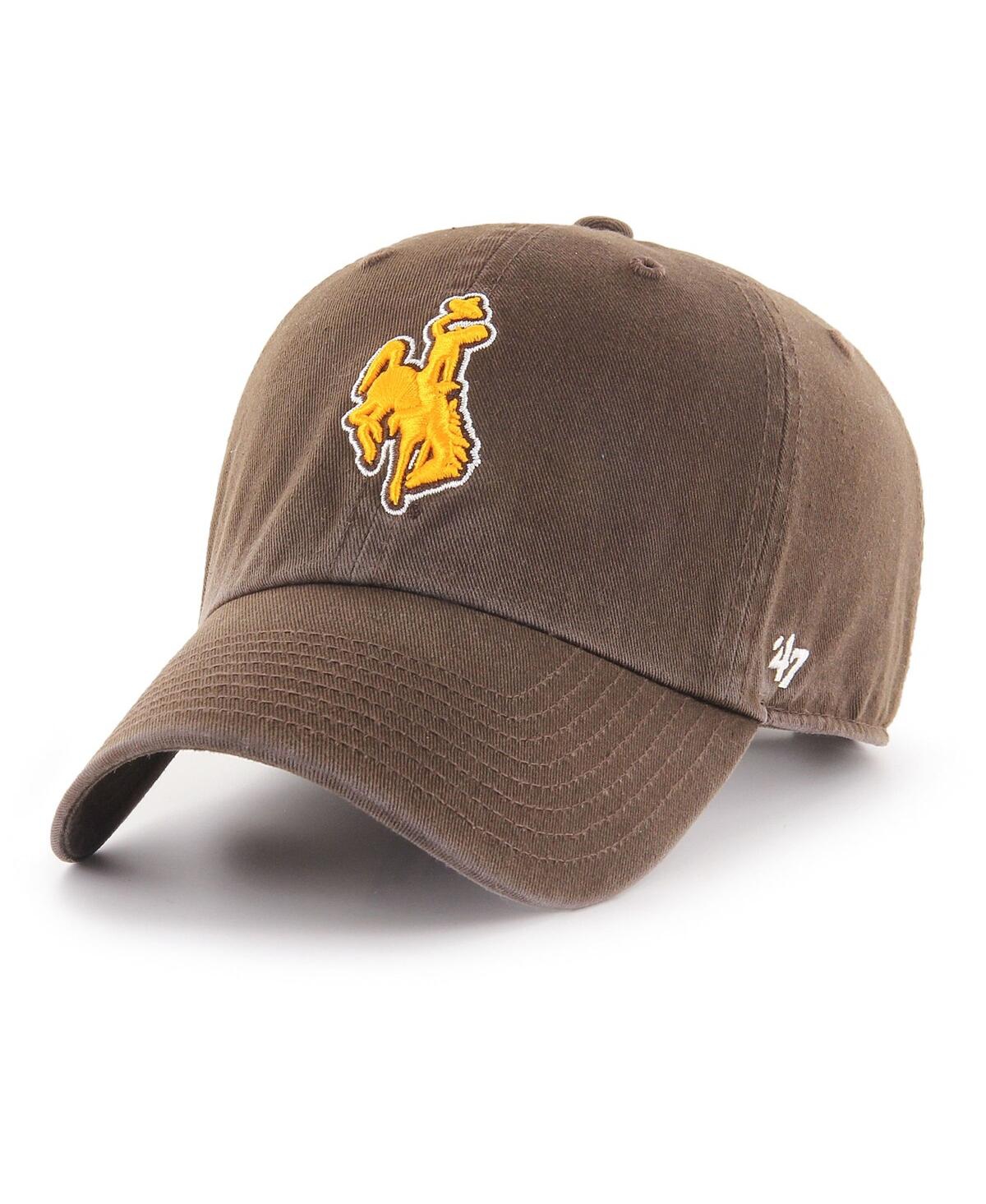 Click here for 47 Brand Mens Brown Wyoming Cowboys Vintage Clean... prices