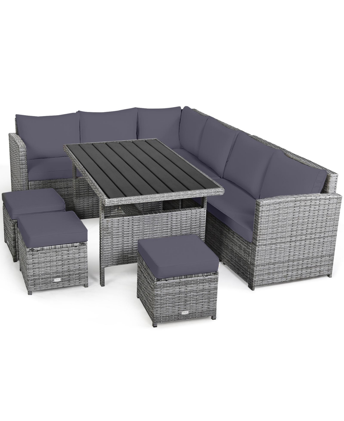 Click here for Gymax 7 Piece Outdoor Rattan Sectional Sofa Set Pa... prices