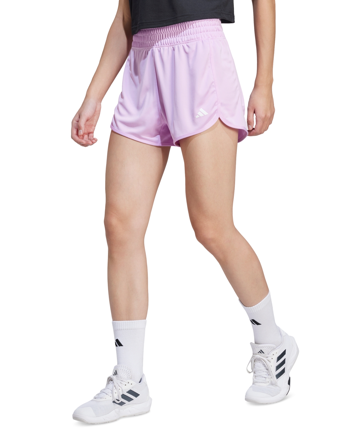 Click here for adidas Womens Pacer Knit High-Rise Training Shorts... prices