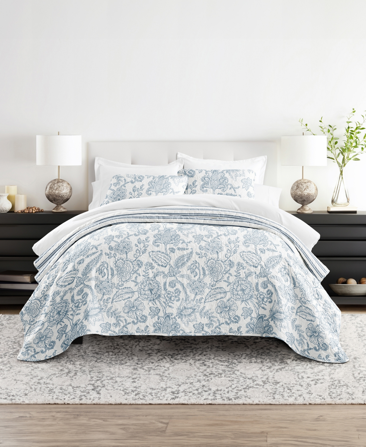 Click here for ienjoy Home Jacobean and Stripe Reversible 3-Pc. L... prices