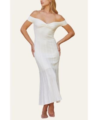 Crescent Women's Leah Off Shoulder Knit Dress - Macy's