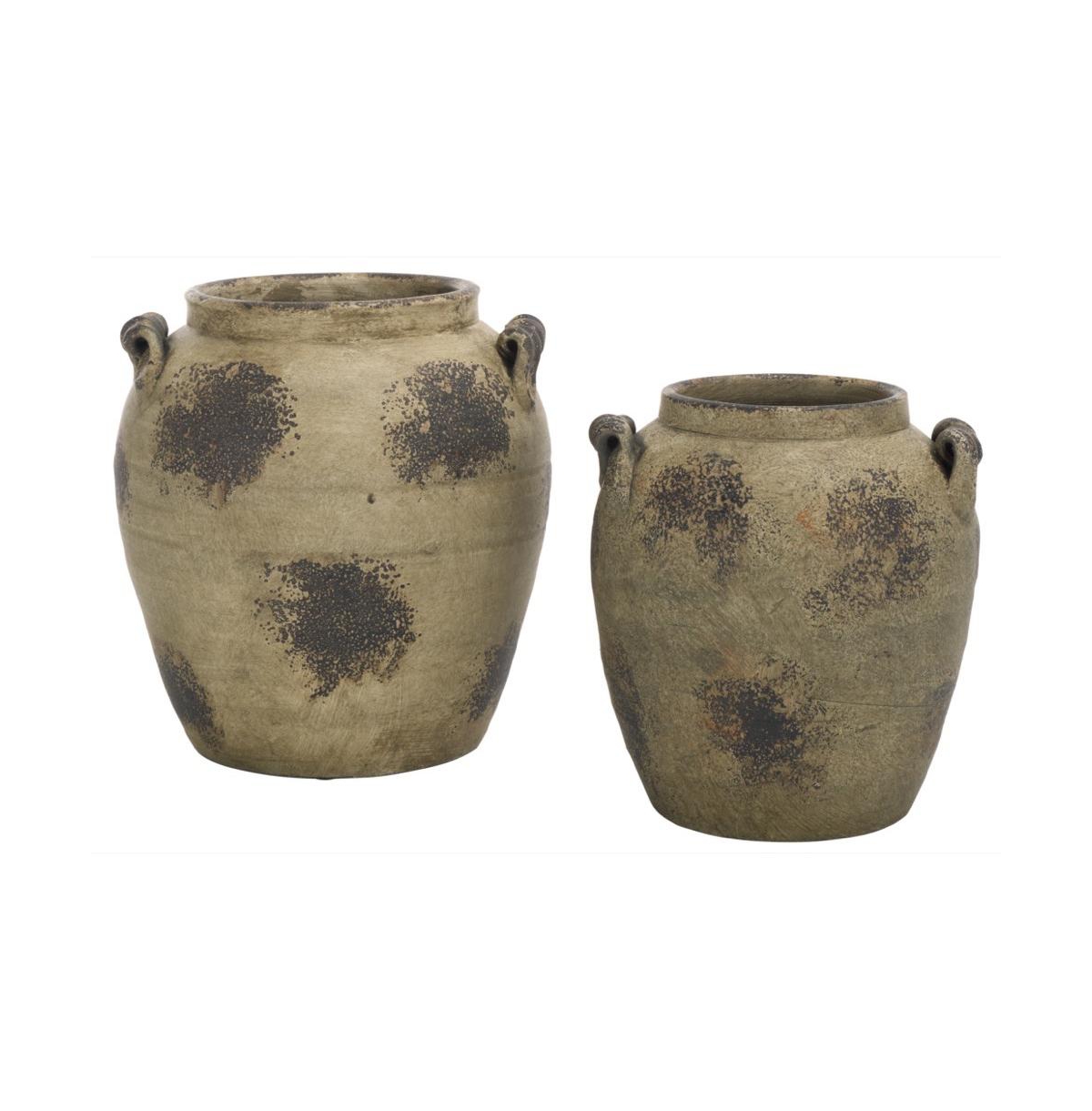Click here for Rhodes Terracotta Vase Set 2 - Weathered / grey prices