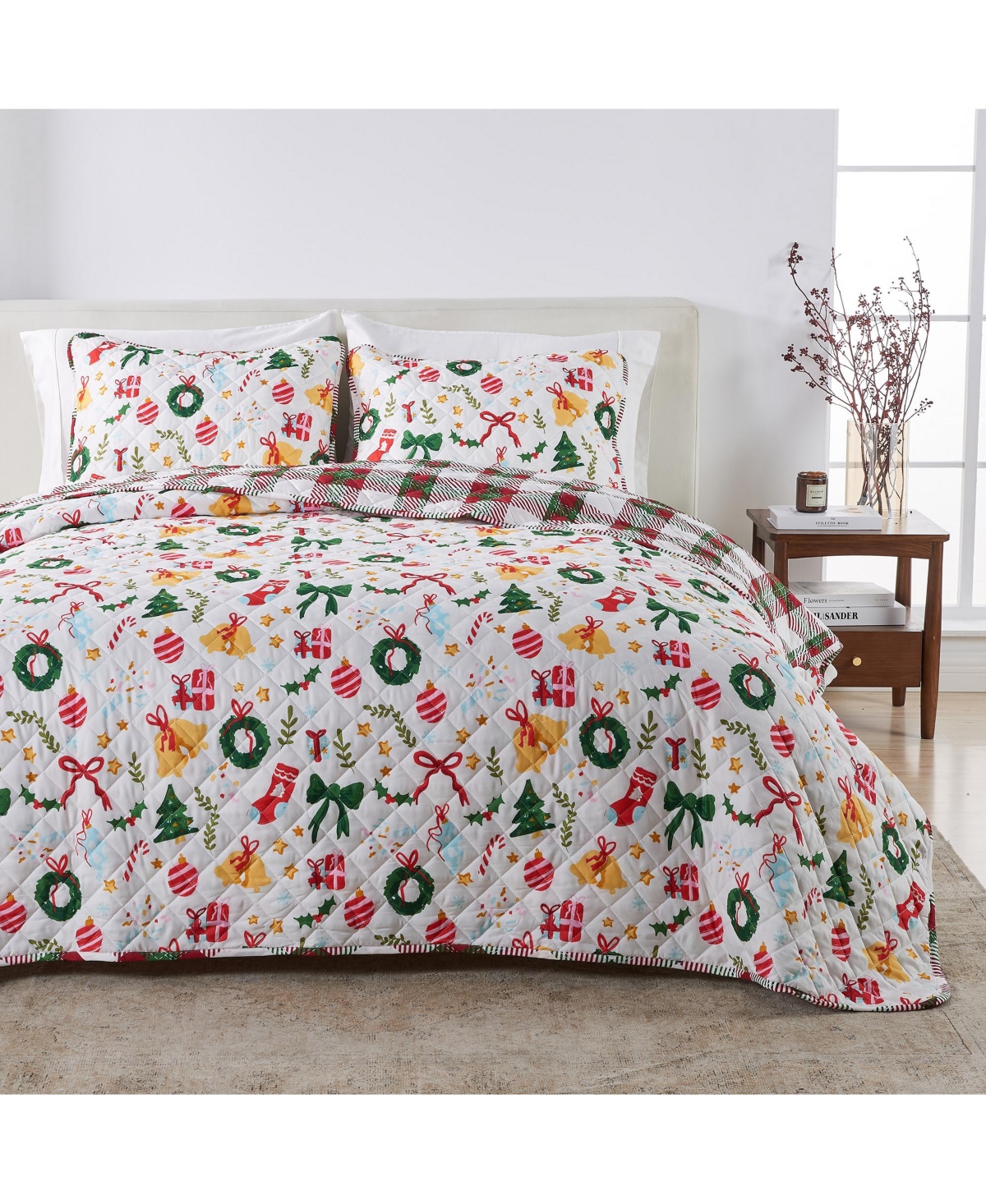 Click here for Linery & Co. Festive Holiday Reversible Microfiber... prices