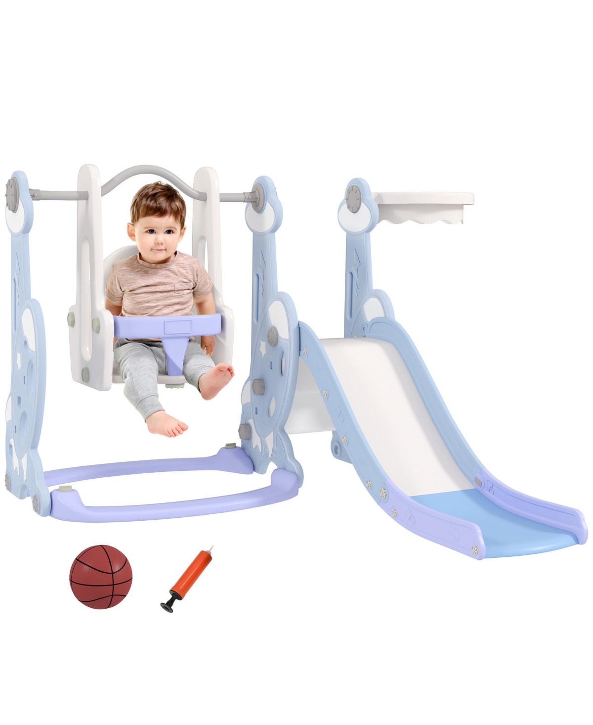 Click here for Qaba 4 in 1 Toddler Slide and Swing Set w/ Climber... prices