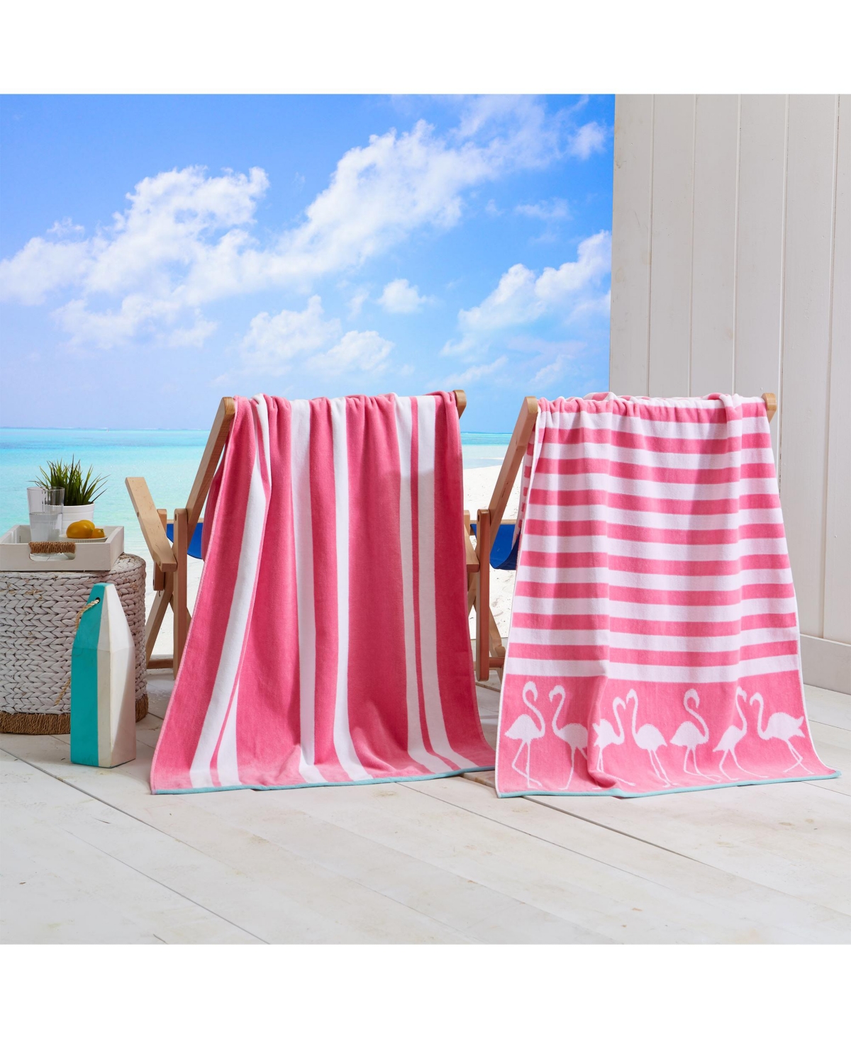 Click here for Linery & Co. 100 Cotton Jacquard 2 Pack Summer Bea... prices