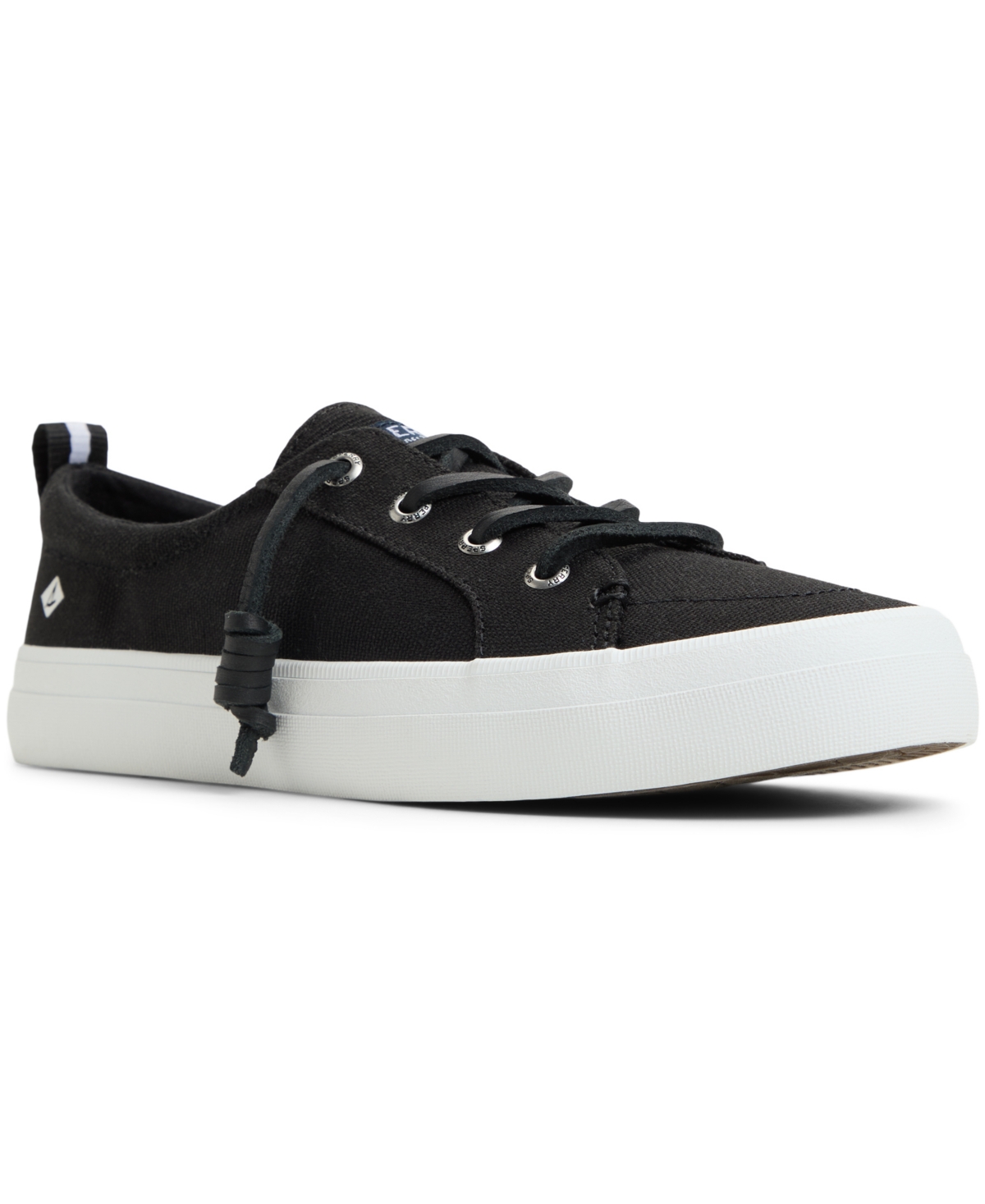 Click here for Sperry Womens Crest Vibe Lace Up Sneakers - Black prices