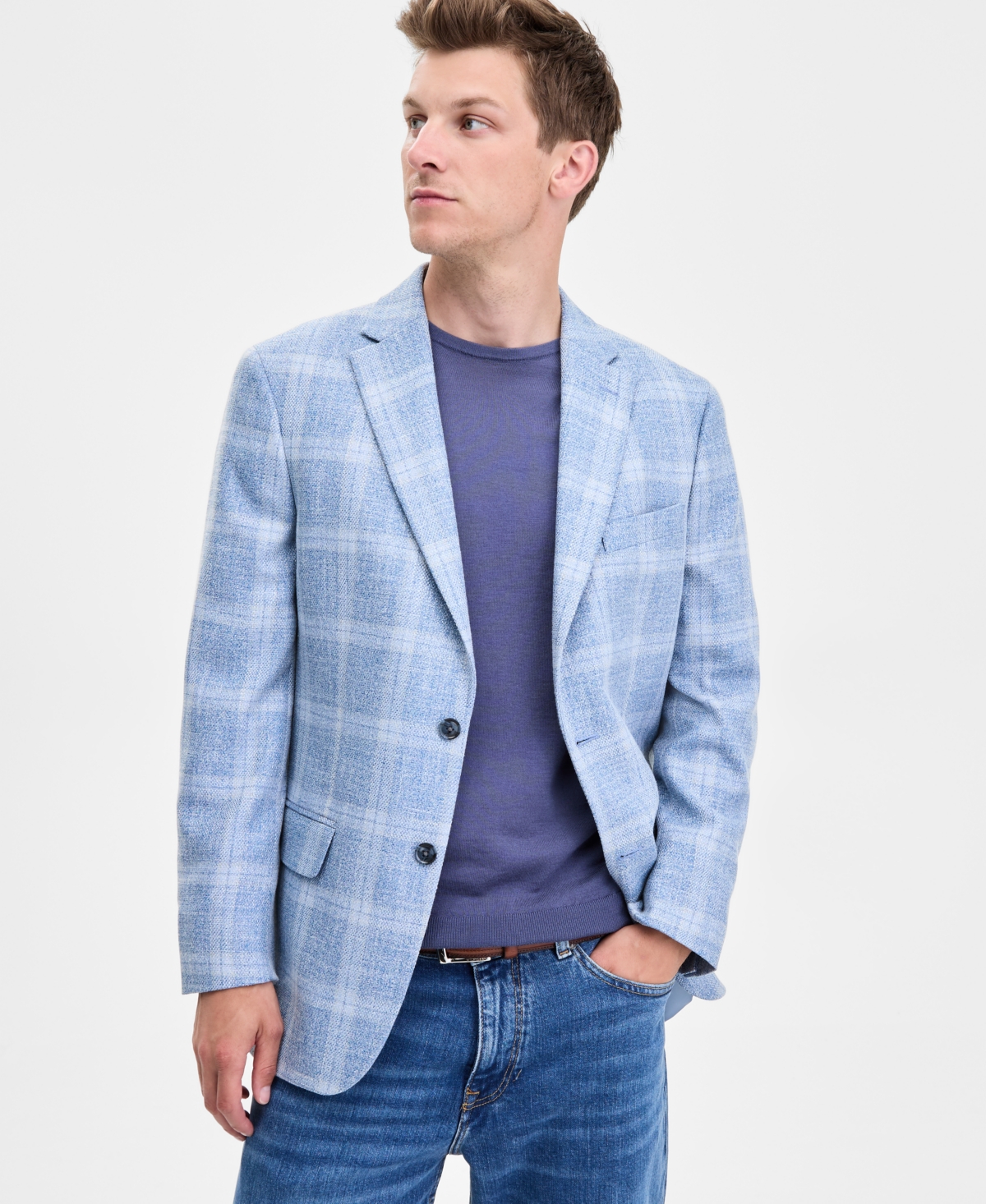 Click here for Tommy Hilfiger Mens Modern-Fit Check Sport Coat -... prices