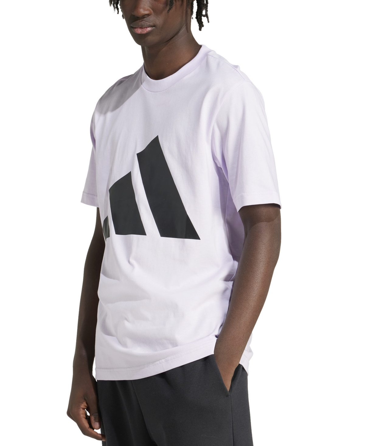 Click here for adidas Mens 3 Bar Logo Graphic Cotton T-Shirt - Ic... prices