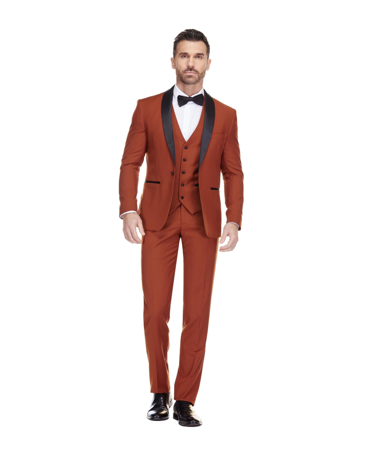 Click here for Gino Vitale Mens 3-Piece Slim Fit Shawl Lapel Tuxe... prices