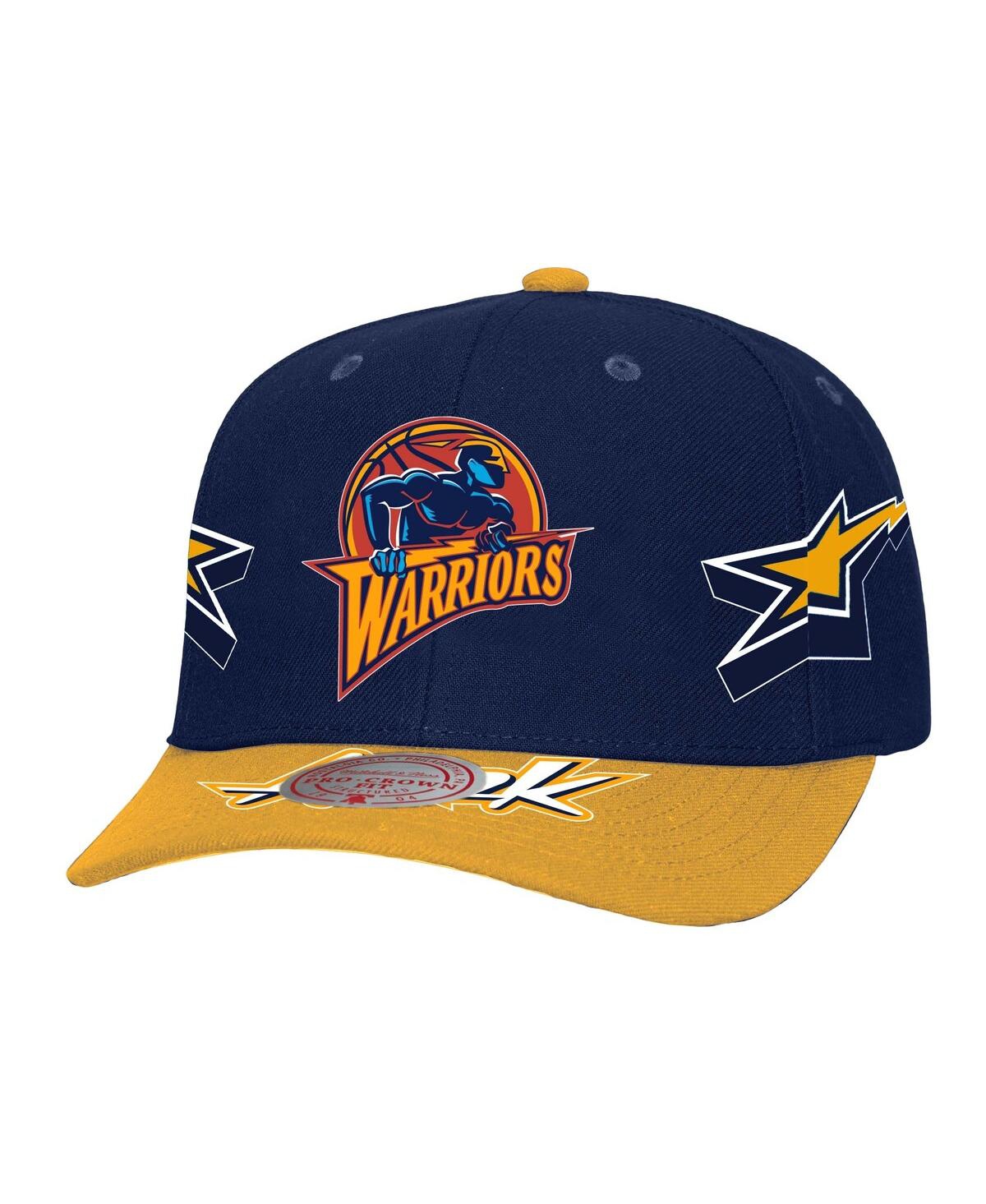 Click here for Mitchell & Ness Mens Navy/Gold Golden State Warrio... prices