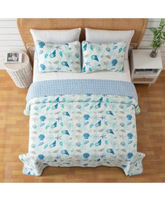 Click here for Linery Co. Coastal Microfiber Quilt Set With Shams prices