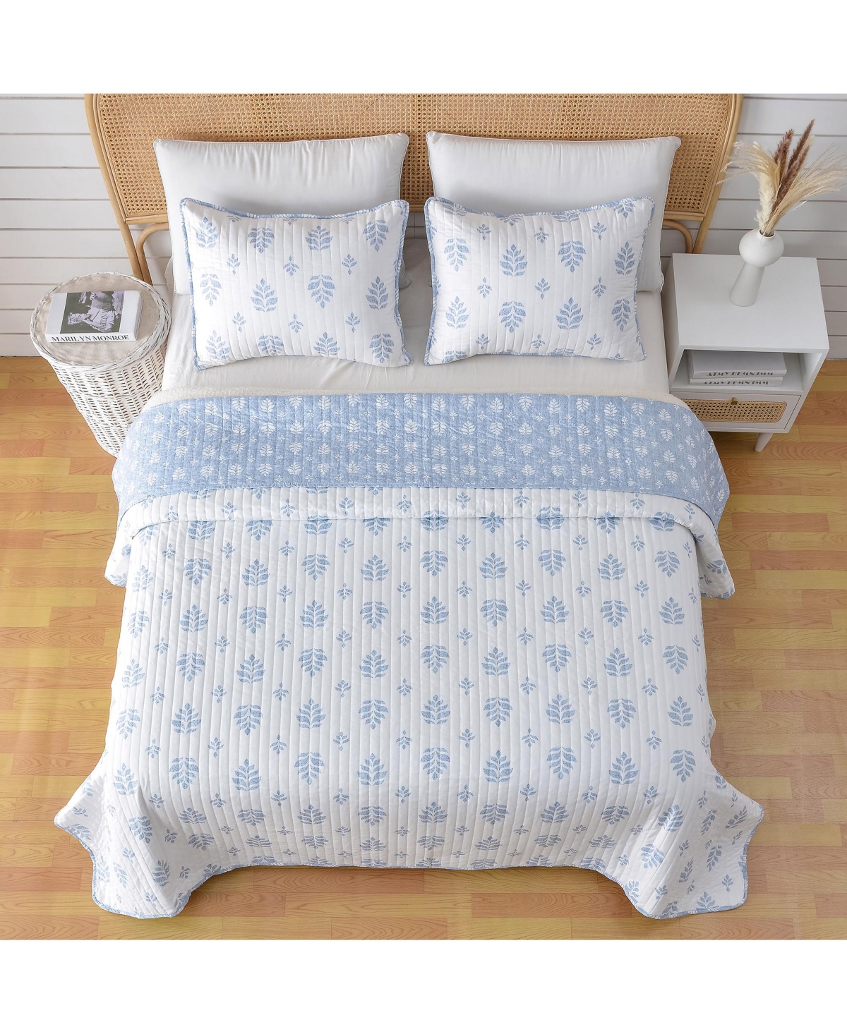 Click here for Linery & Co. Intricate French Floral Design Microf... prices