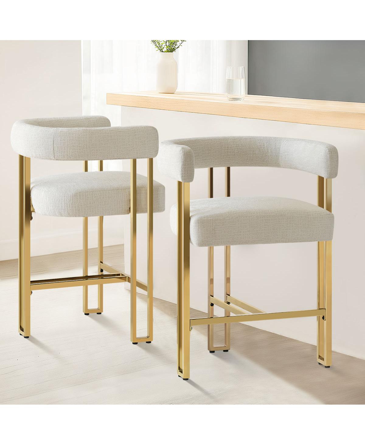 Click here for Set of 2 Counter Height Bar Stools  25 Upholstered... prices