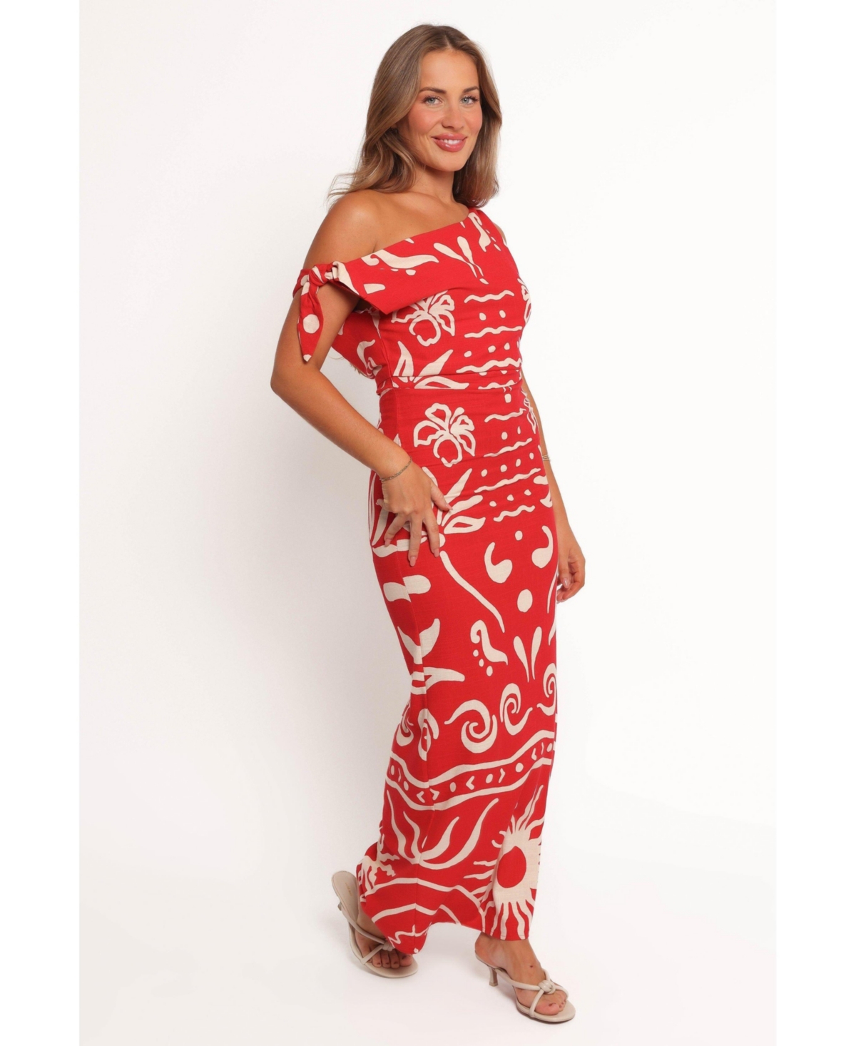 Click here for Petal and Pup Womens Brigid Midi Dress - Red prices