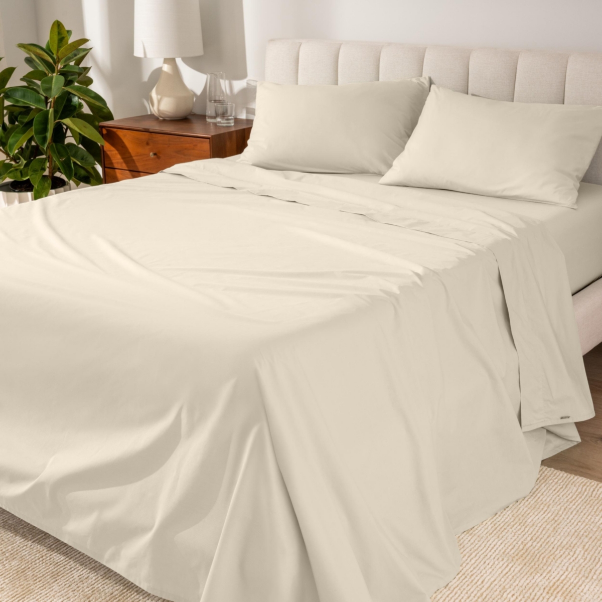 Click here for Bare Home Percale Sheet Set - Sand prices