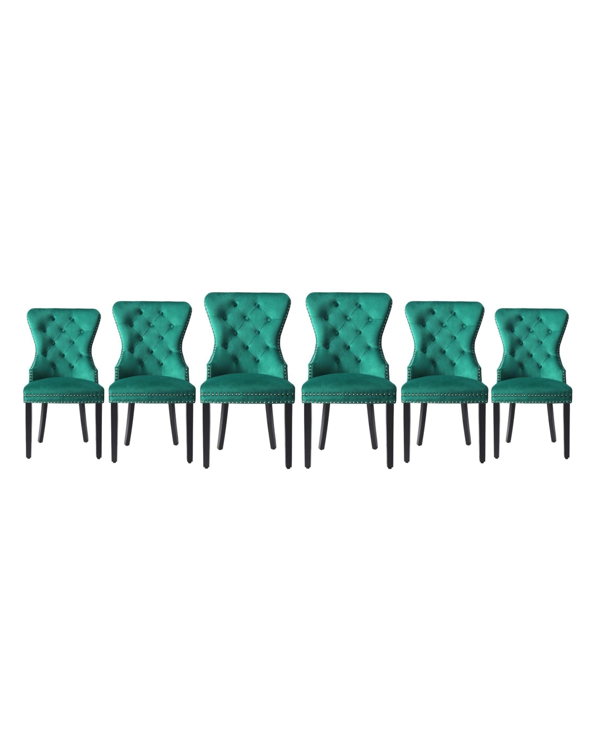 Click here for Velvet Upholstered Tufted Dining Chairs (Set of 6)... prices