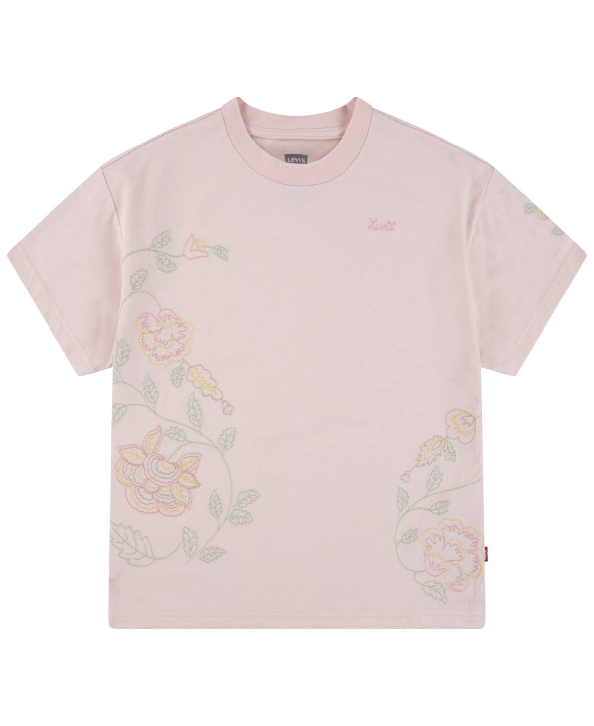 Click here for Levis Big Girls Oversized Floral Embroidery T-Shir... prices