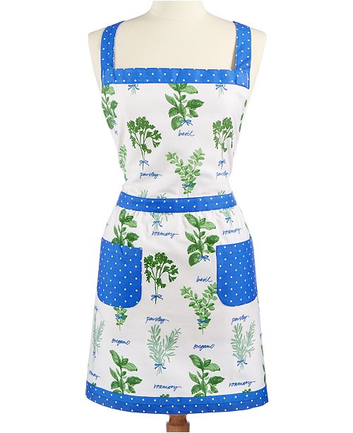 Martha Stewart Collection Hand Picked Herbs Embroidered Apron, Created ...