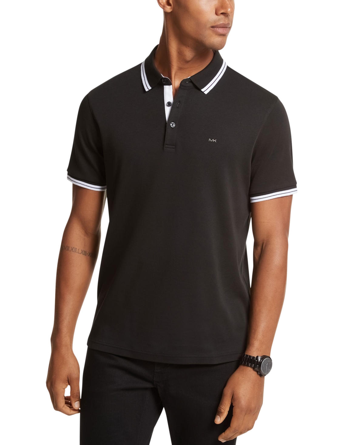 Click here for Michael Kors Mens Greenwich Polo Shirt - Black prices